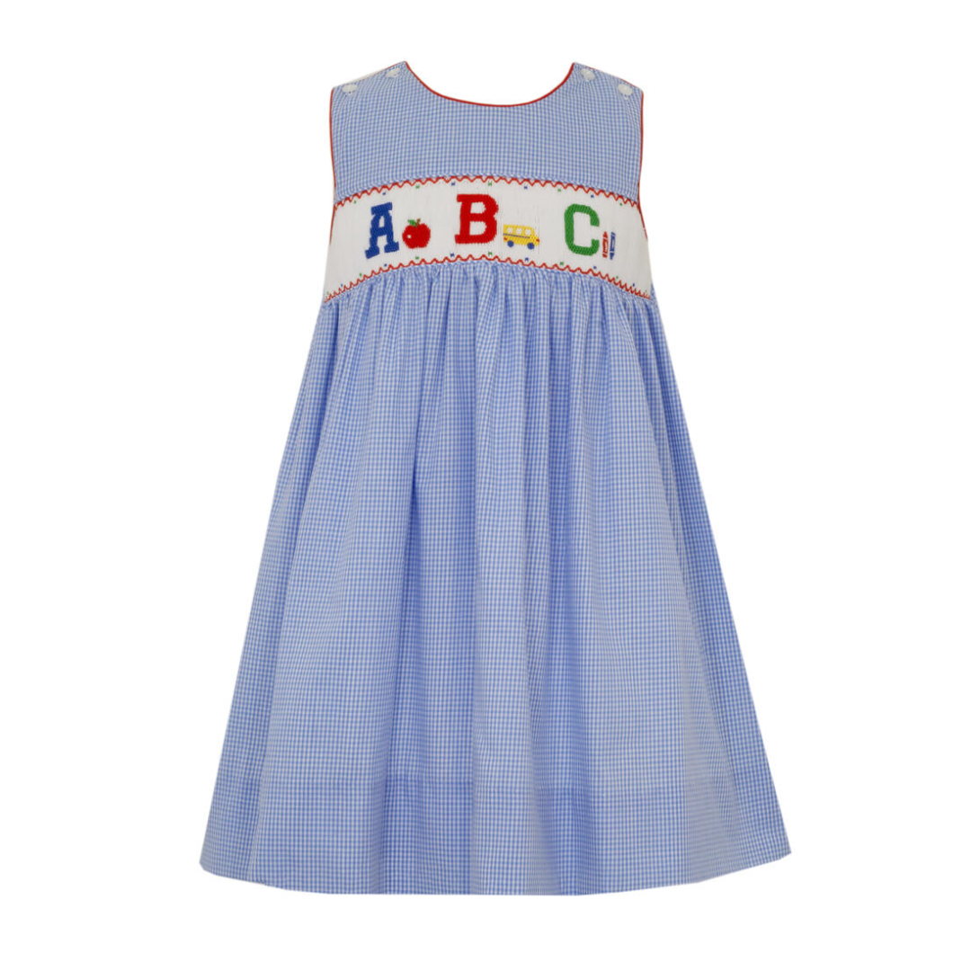 ABC Smocked Sleeveless Dress – GG's Children's Boutique