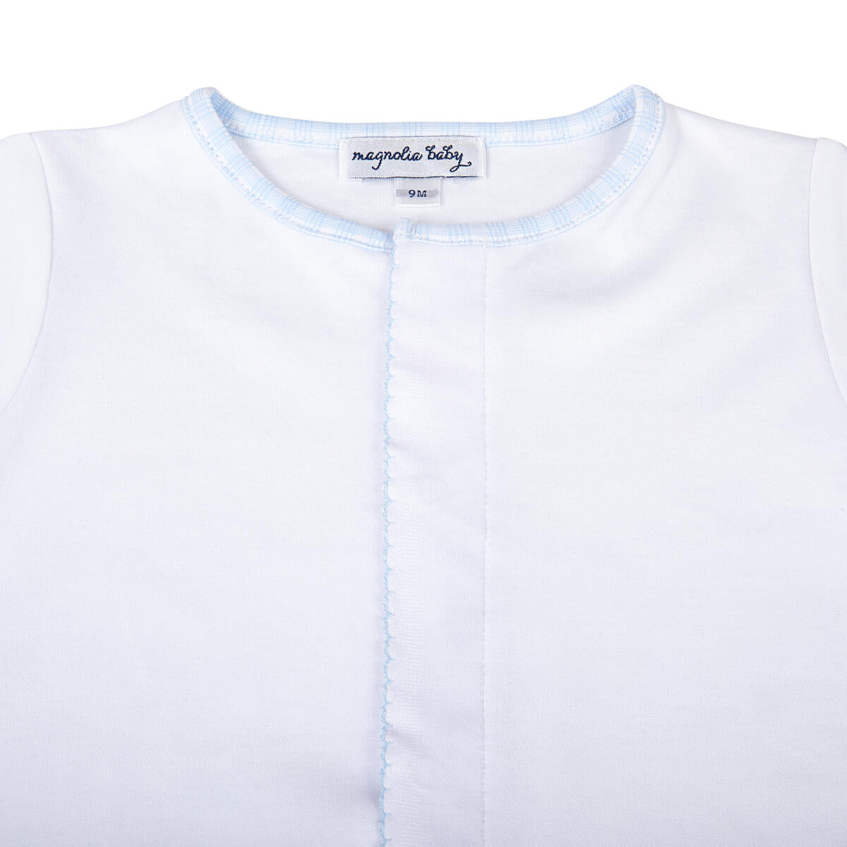 New Beginnings Blue Footie – GG's Children's Boutique