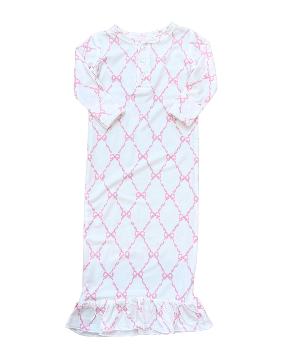 Pink Bow Trellis Gown – GG's Children's Boutique