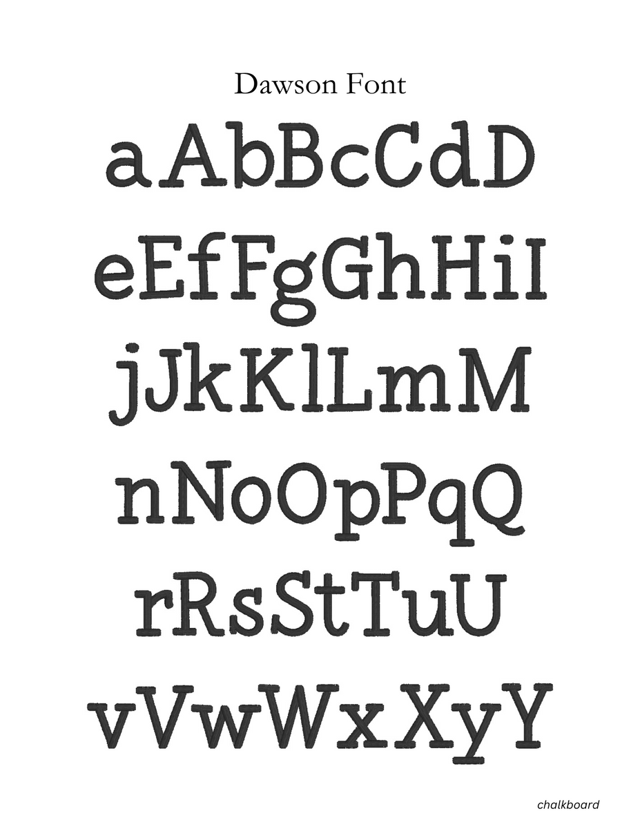 Dawson Font – GG's Children's Boutique