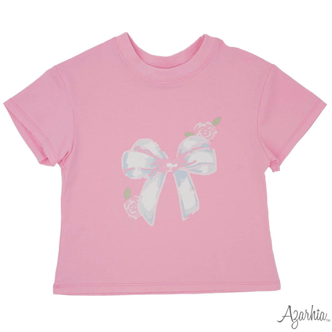 Big Bows Screen Print on Light Pink Boxy T – GG's Children's Boutique