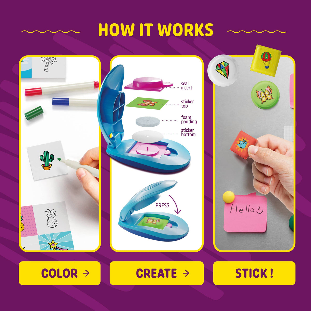 Puffy Sticker Maker Kit for Kids - Make Your Own 3D Stickers – GG's ...