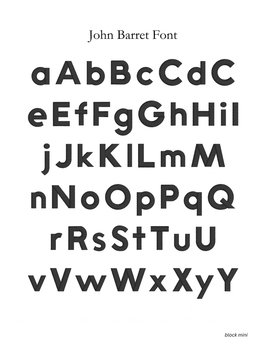 John Barrett Font – GG's Children's Boutique
