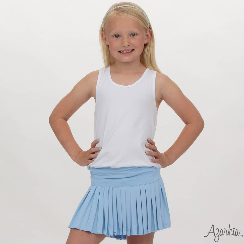 Light Blue Mini Pleat Skort – GG's Children's Boutique