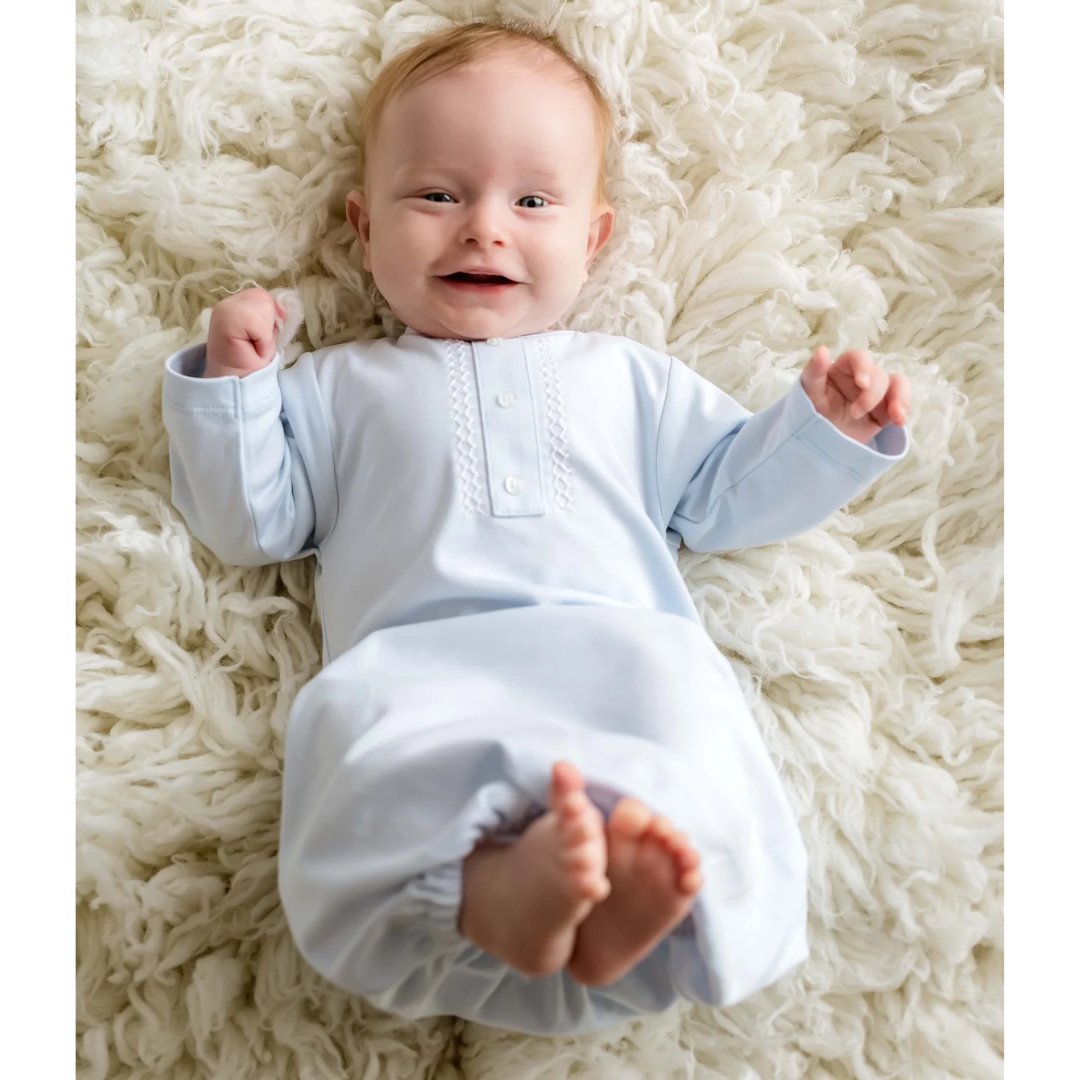 Blue Layette Gown – GG's Children's Boutique