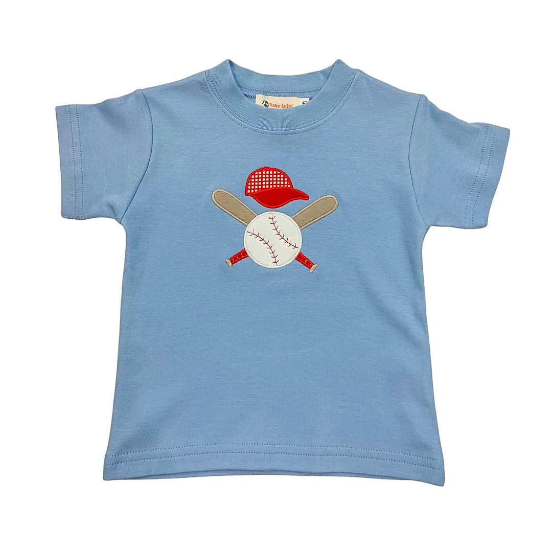 Light Blue Baseball Tee – GG's Children's Boutique