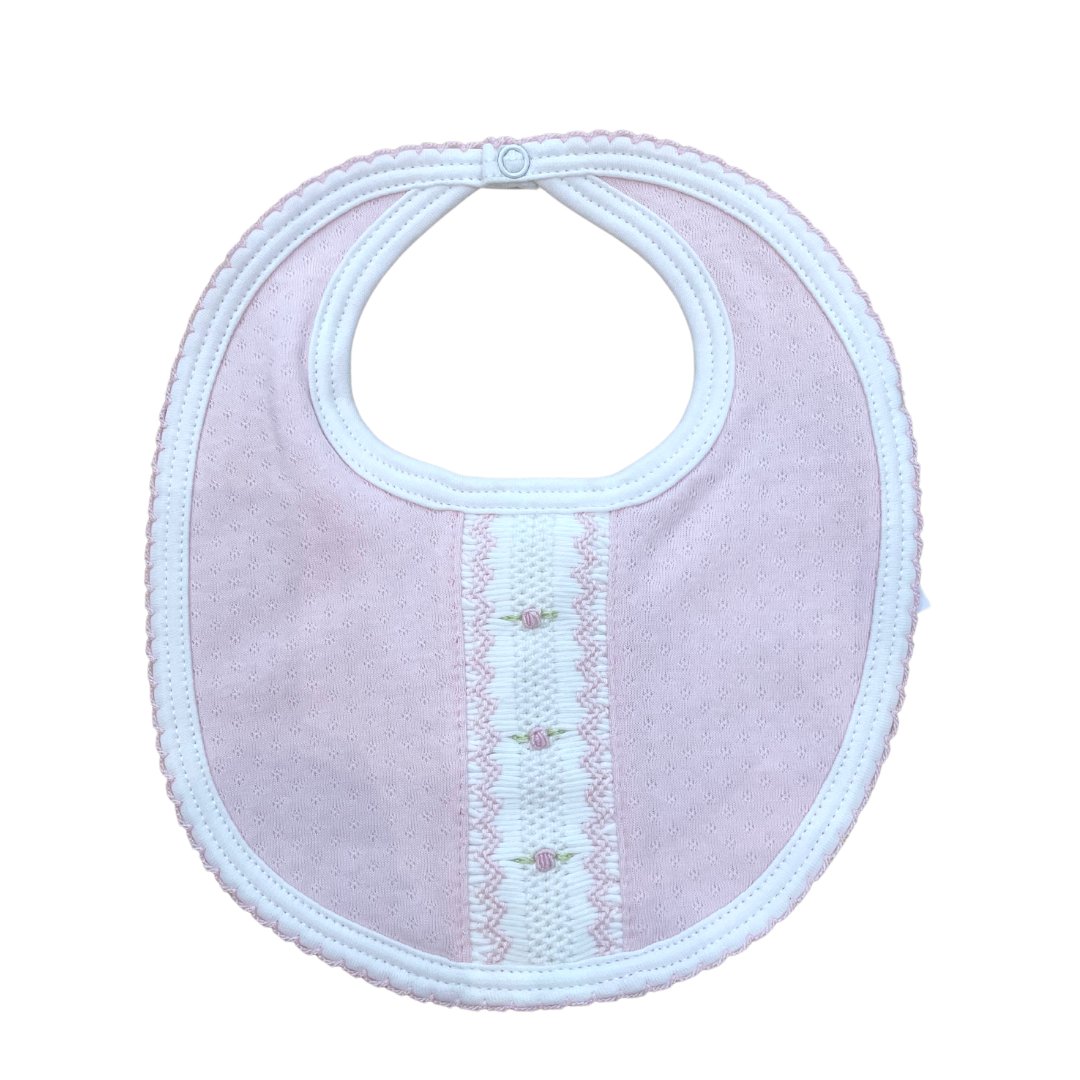 Pink Jacquard Bib – GG's Children's Boutique