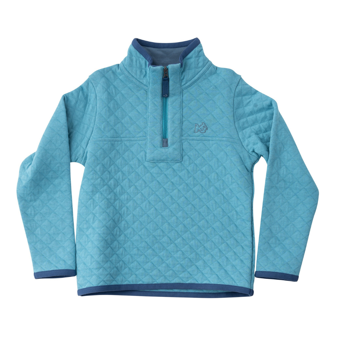 Quilted Zip Pullover in Adriatic Blue – GG's Children's Boutique