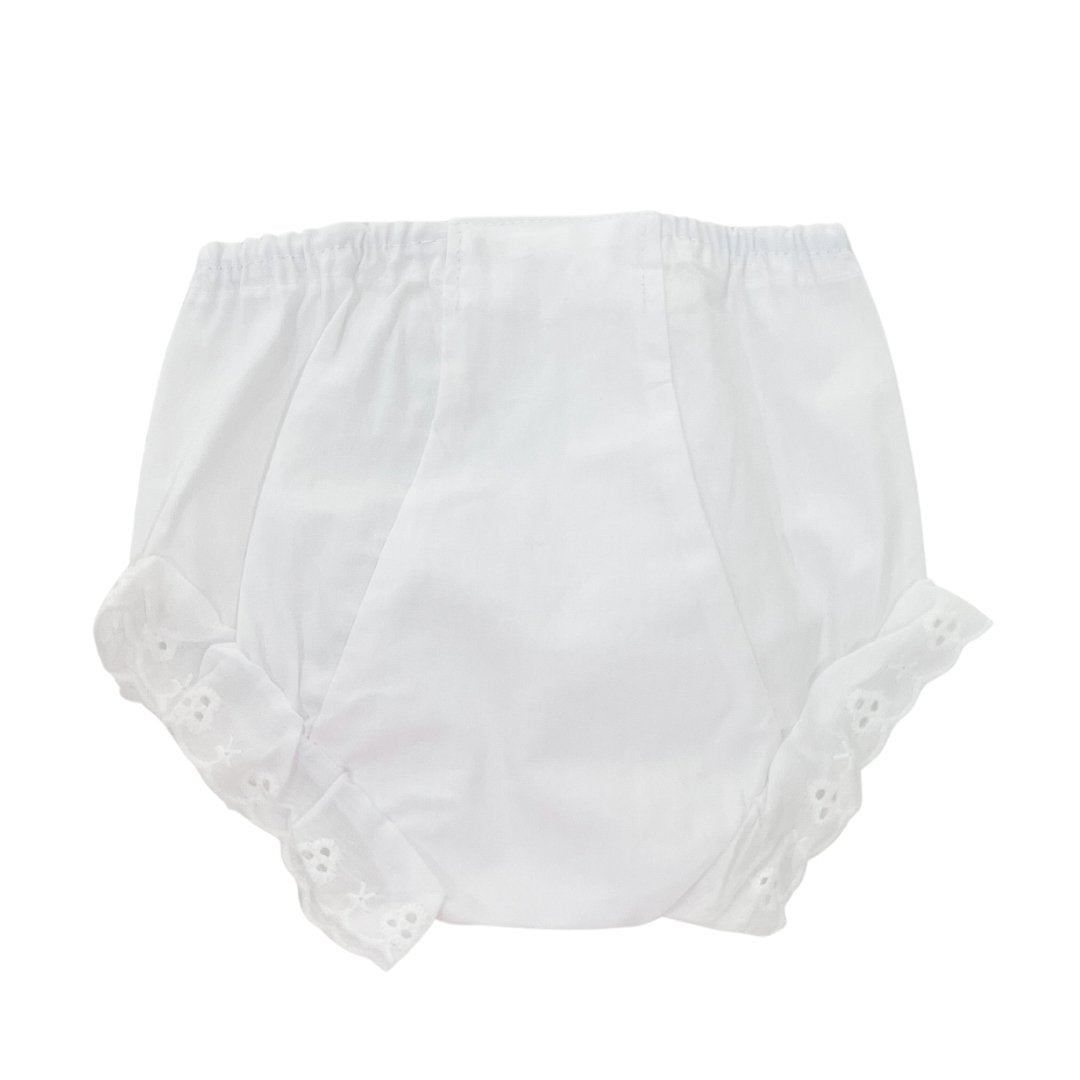 White Diaper Cover with Eyelet Trim – GG's Children's Boutique